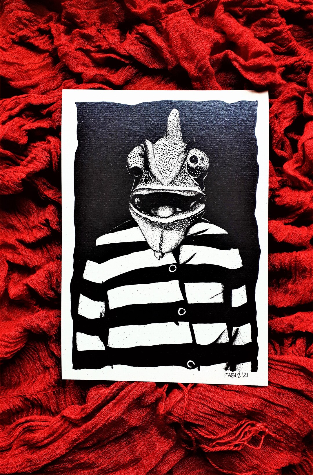 Pickpocket Chameleon. A5 Art Print. - Etsy UK