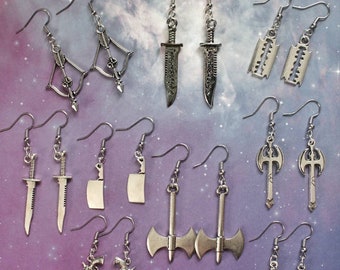 Weapon Earrings - Etsy