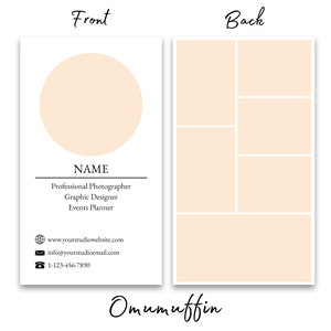 2x3.5 Photographer Business Card Template, Freelancer Business Card ...