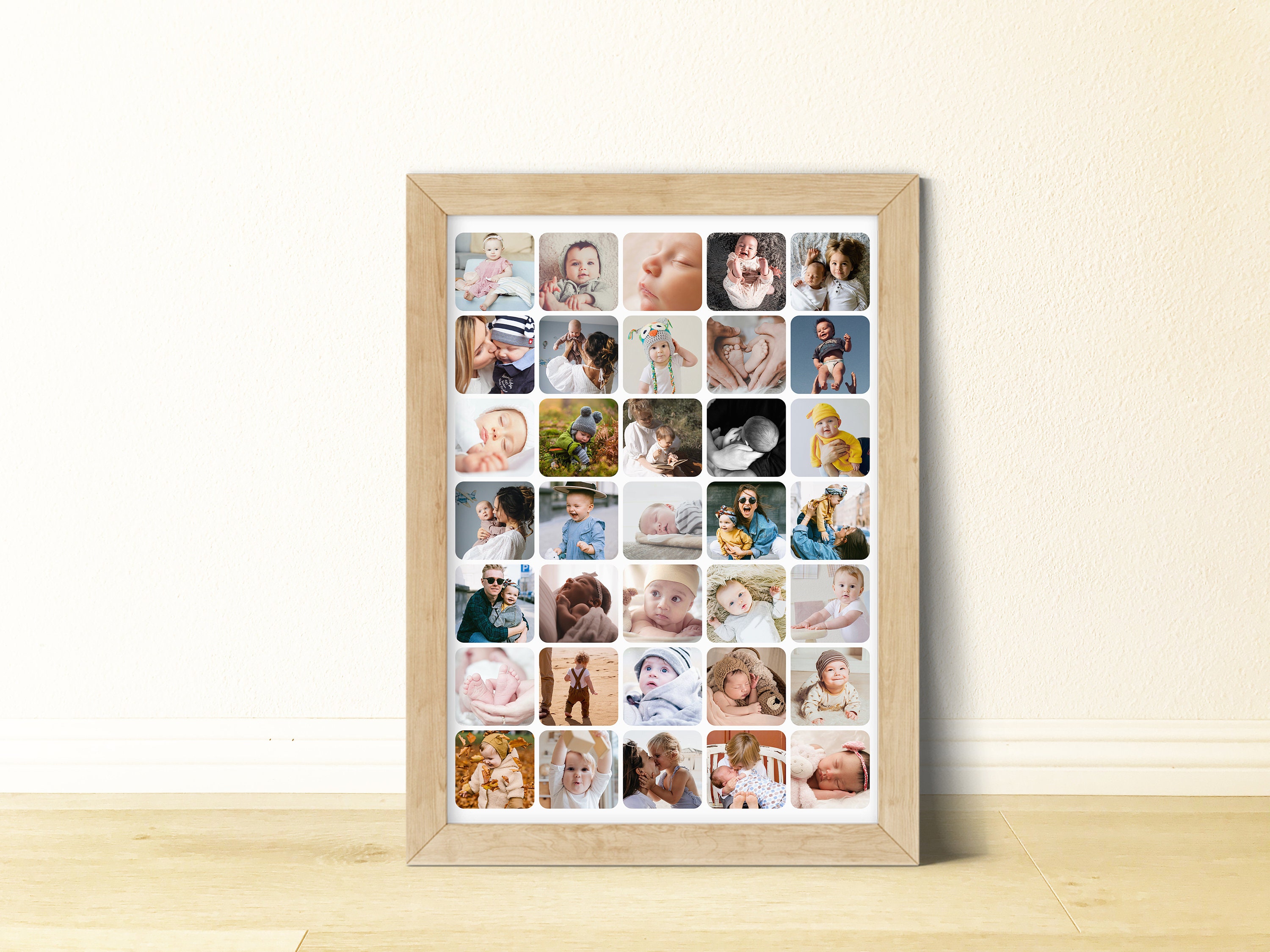 A4 Photo Collage Template for 35 Photos Blog Board Photo Template ...