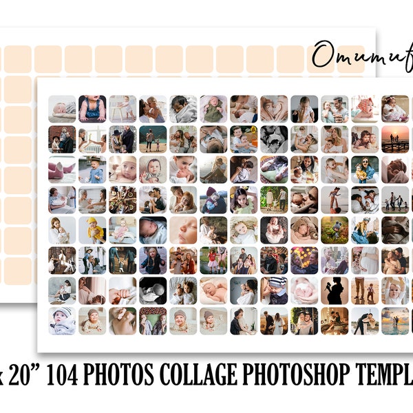 30x20 Collage Template - Etsy