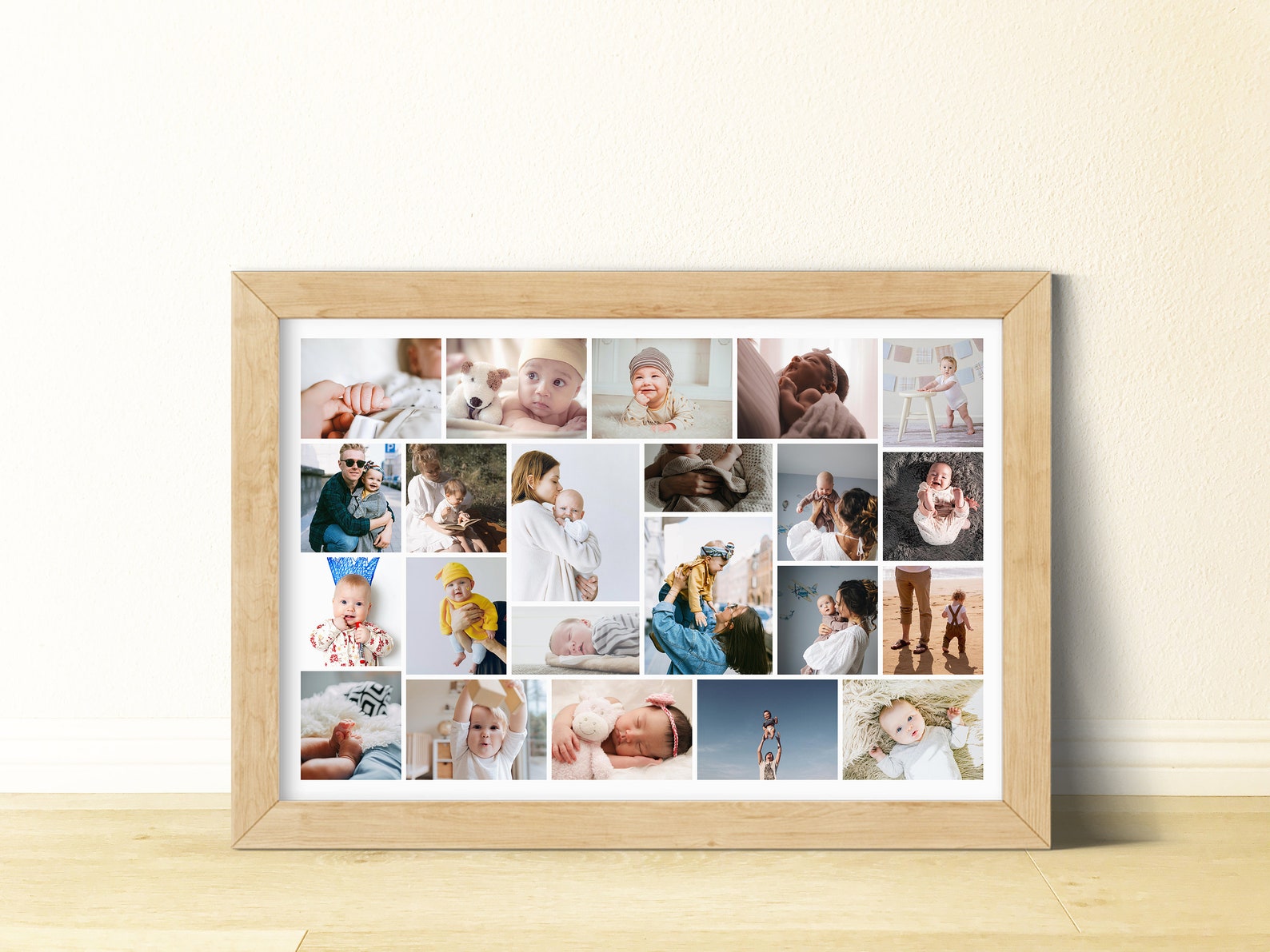 36x24 Picture Collage Template for 22 Photos - Big Photography Template ...