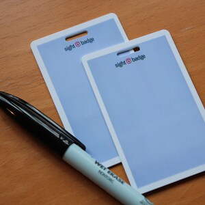 Pocket Sized Erasable Badge Accessory Mini Whiteboard Hangs With ID ...