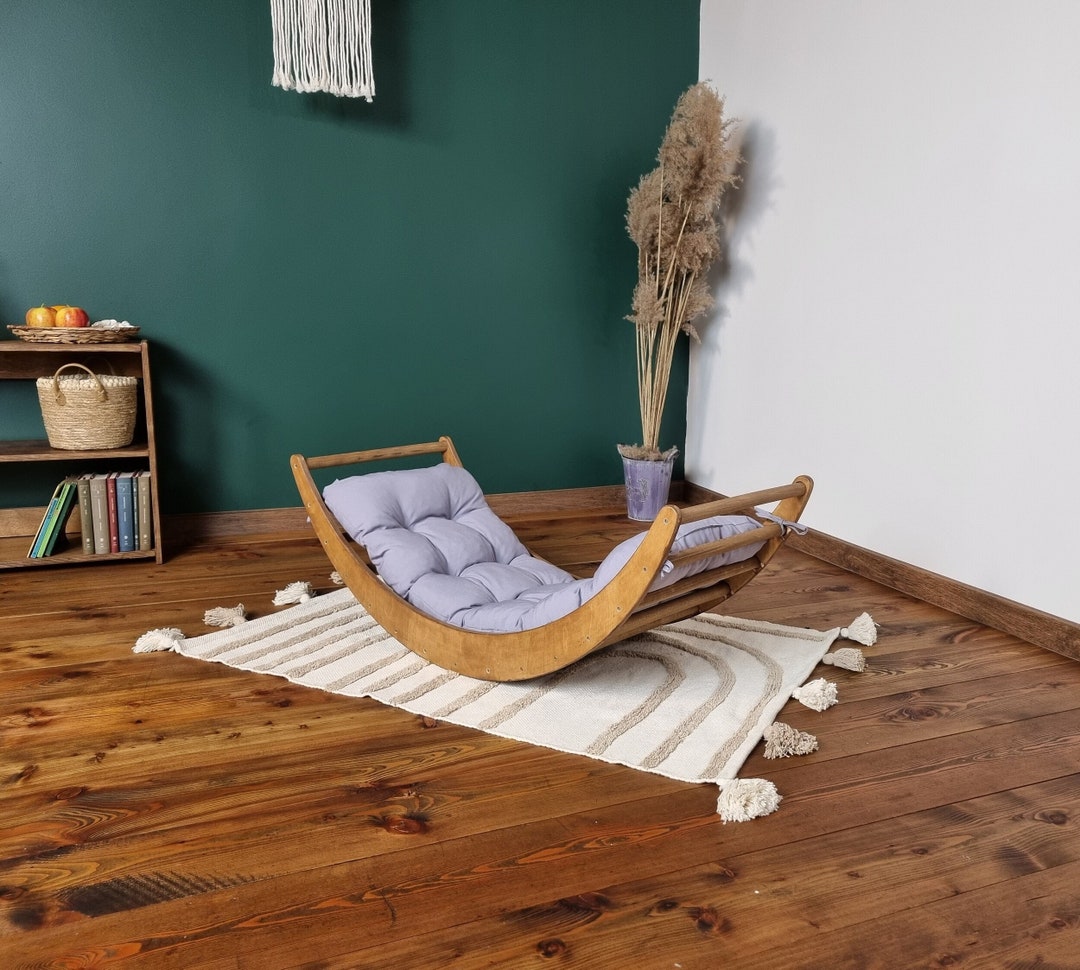 Wooden Climbing Arch, With Pillow, Wood Rocker, Rocker With Cushion ...