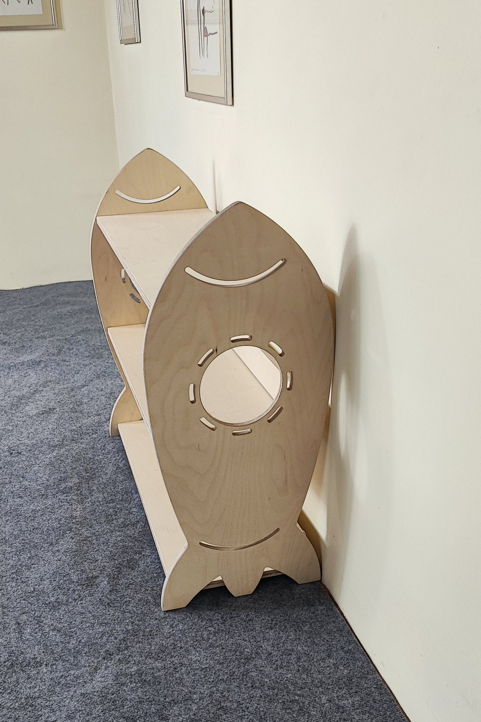 Wooden Toy Shelf Rocket H 80cm/31.5 Modern - Etsy