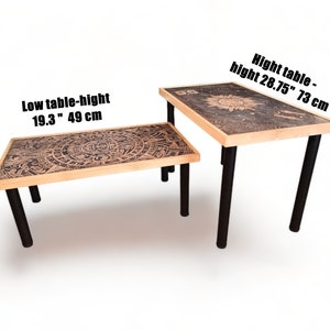 Coffee Table, Maya Calendar Pattern, Mystical Pattern, Mandala Pattern ...