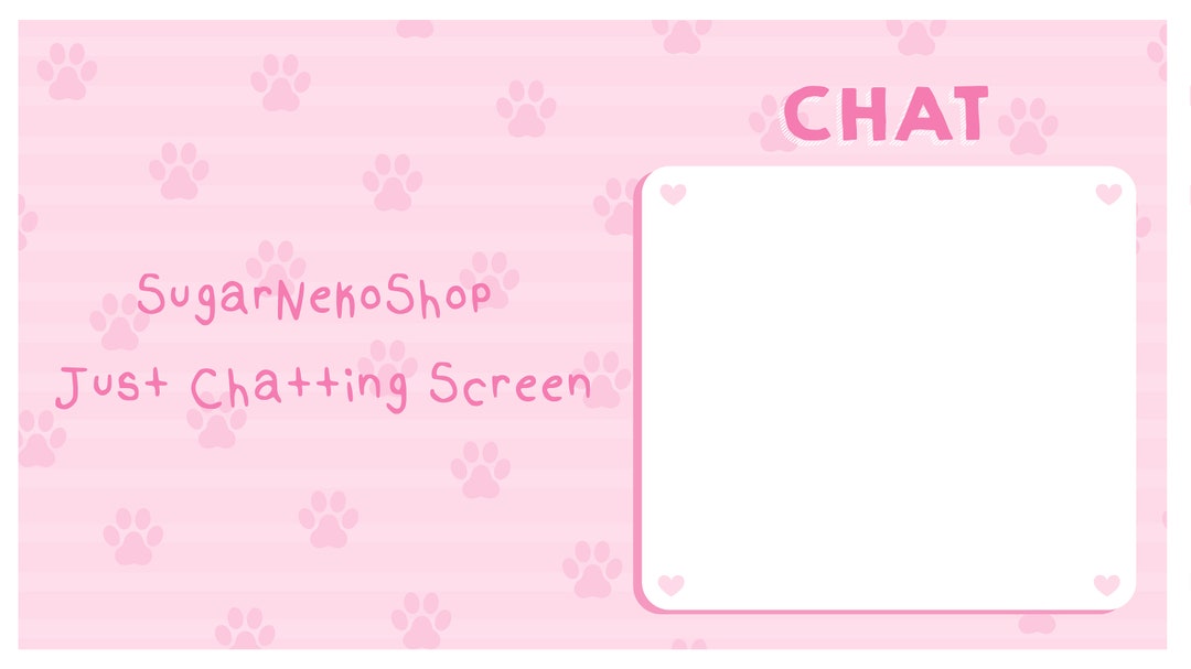 Stream Just Chatting Screen 9 Colors - Etsy