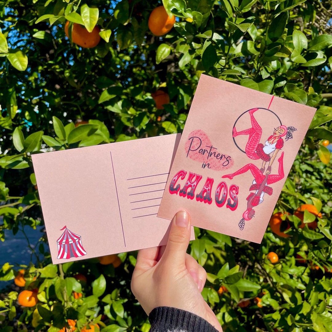 Vintage Showgirl “partners in Chaos” Circus, LGBTQ Pride Postcard ...