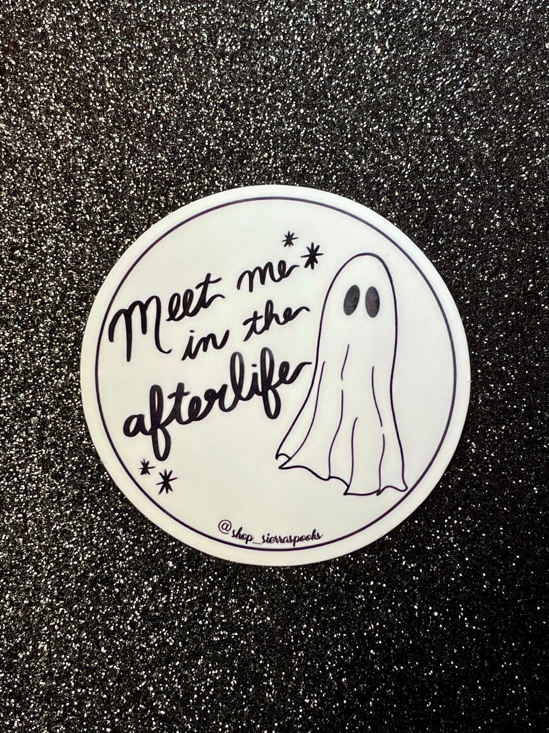 Meet Me in the Afterlife Sticker, Spooky Ghost Sticker, Creepy Cute ...
