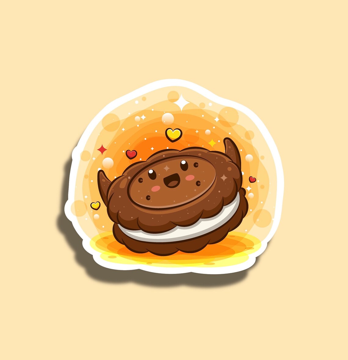 Cute Kawaii Oreo Cookie Autocollants Autocollants vinyle | Etsy