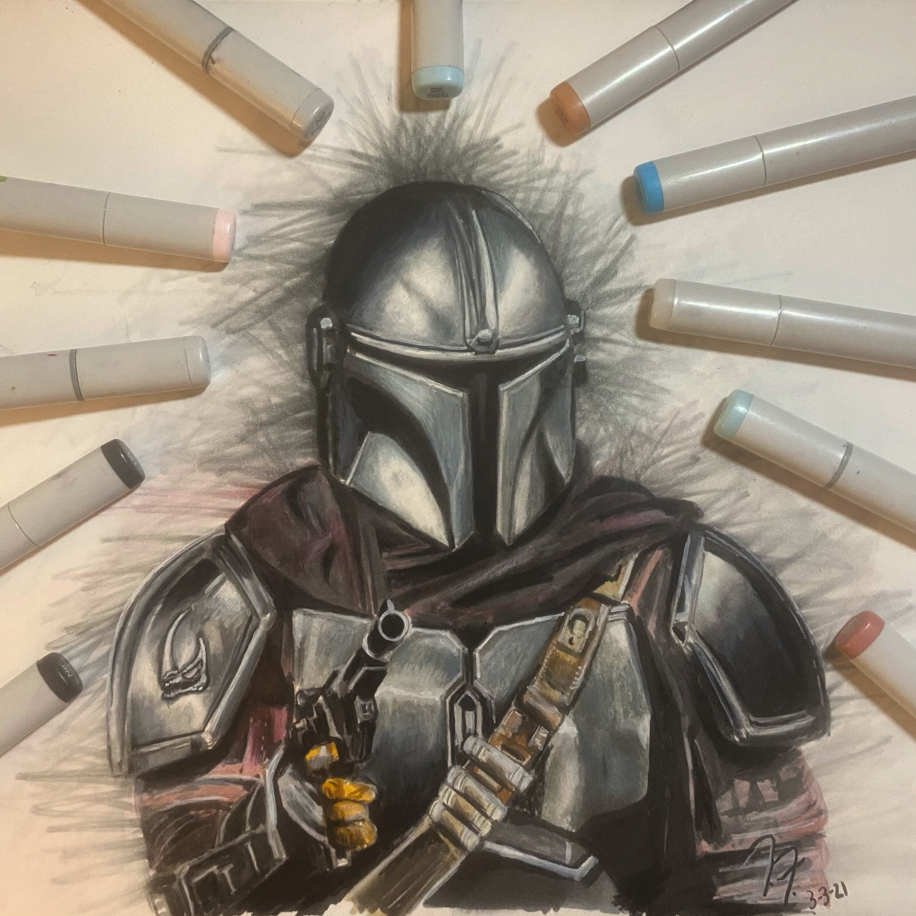 The Mandalorian Art Prints, Mando Art, Star Wars Art, prints 5x7, 11x14 ...