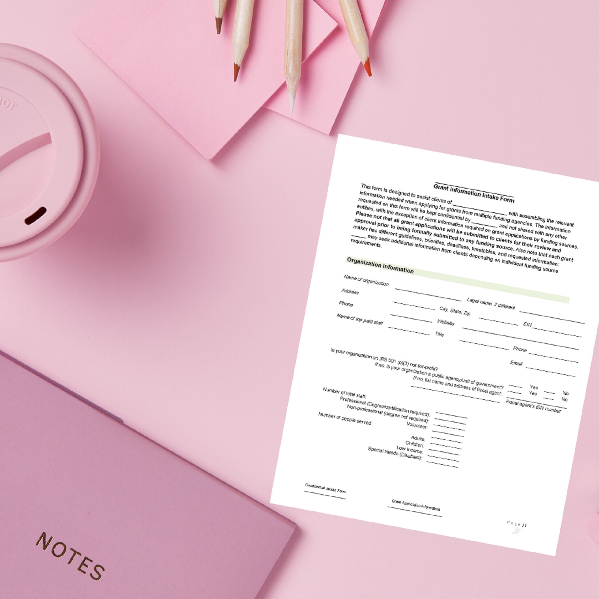 Grant Client Intake Form - Etsy