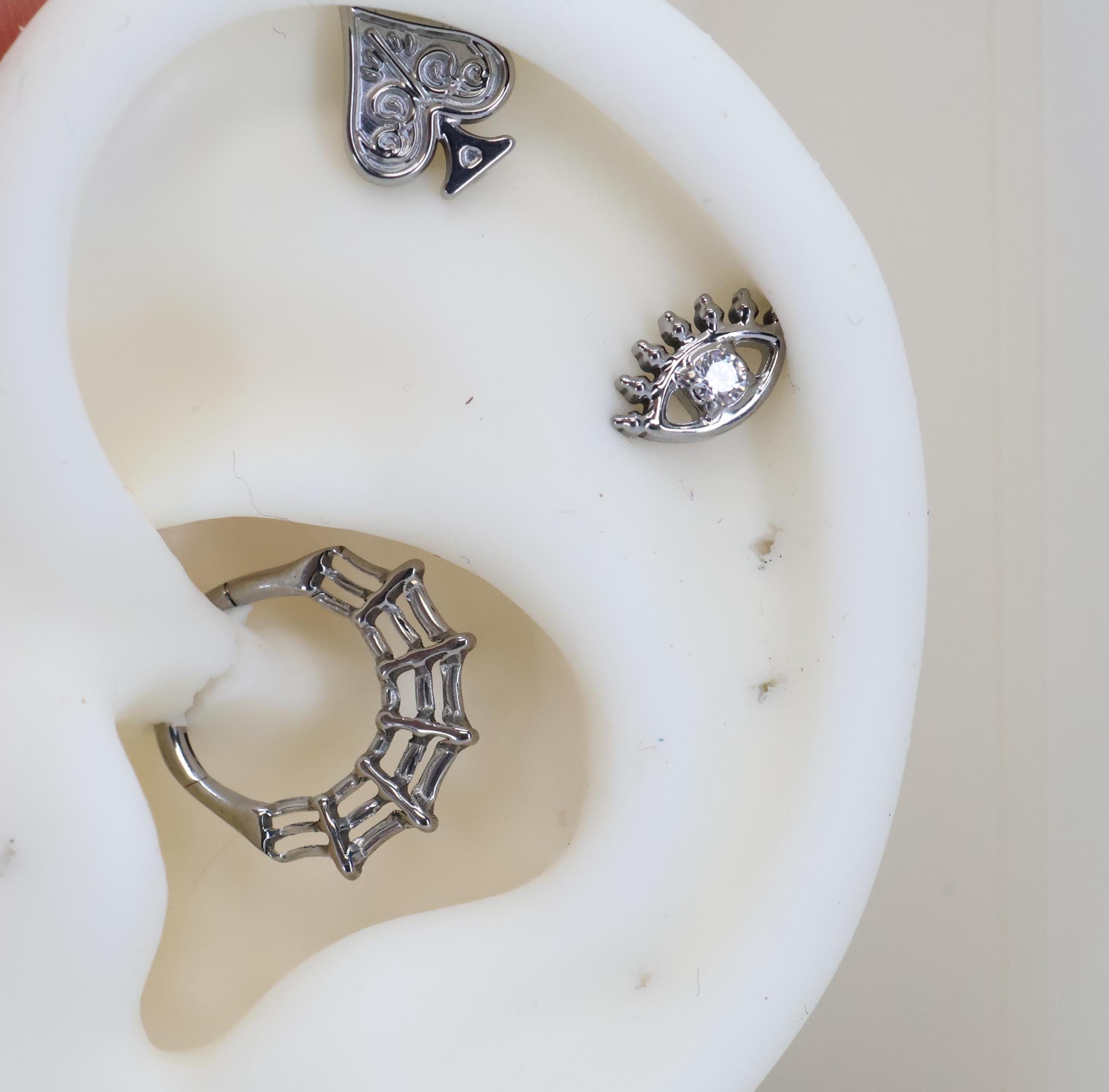 Titanium ASTM F136 (in83) Evil Eye, Protection Internally Threaded 1 ...