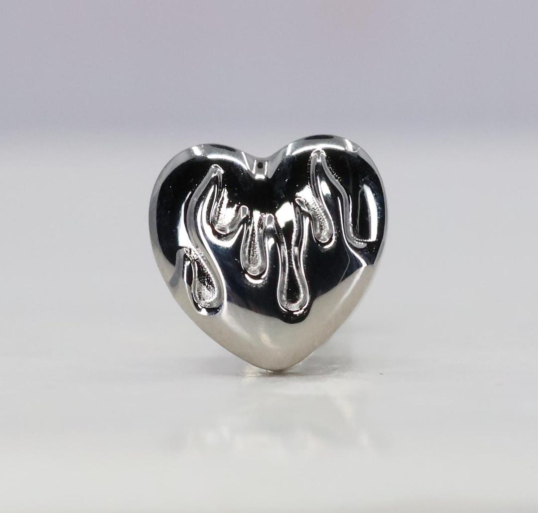 Titanium ASTM F136 (in271) Flaming Heart Internally Threaded 1.2mm ...