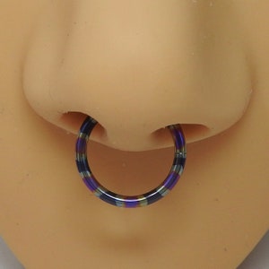 Titanium ASTM F136 "bewitched" Oil Slick Clicker 0.8mm 1.6mm (20g-14g ...