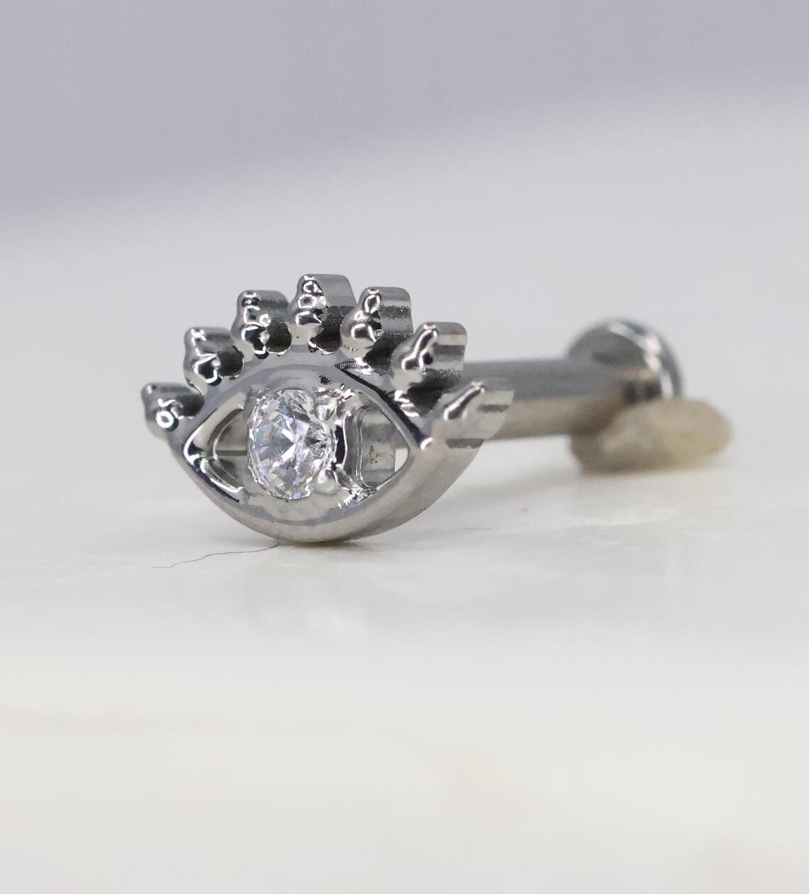 Titanium ASTM F136 (in83) Evil Eye, Protection Internally Threaded 1 ...