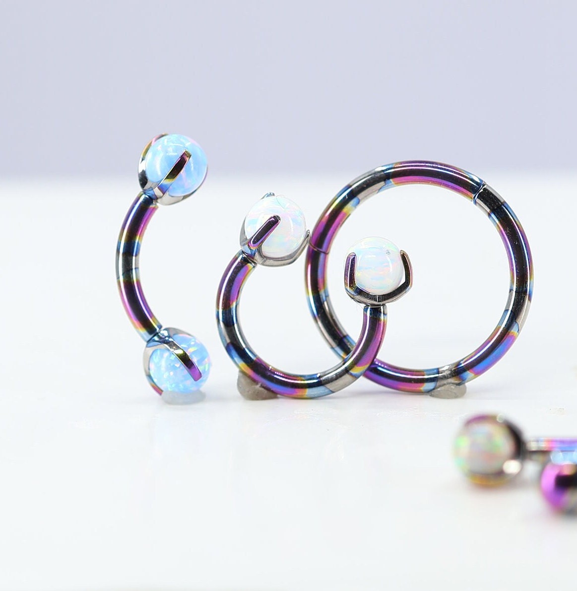 Titanium ASTM F136 Anodised "bubble" Clickers or Labret 1.6mm (16ga ...
