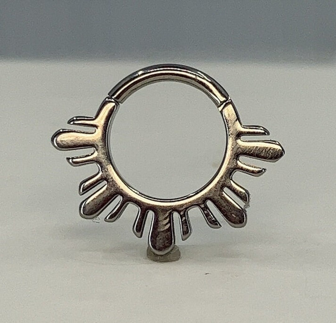 Titanium ASTM F136 (cl62) Sun Ray Clicker 1.2mm (16ga) Suitable for ...