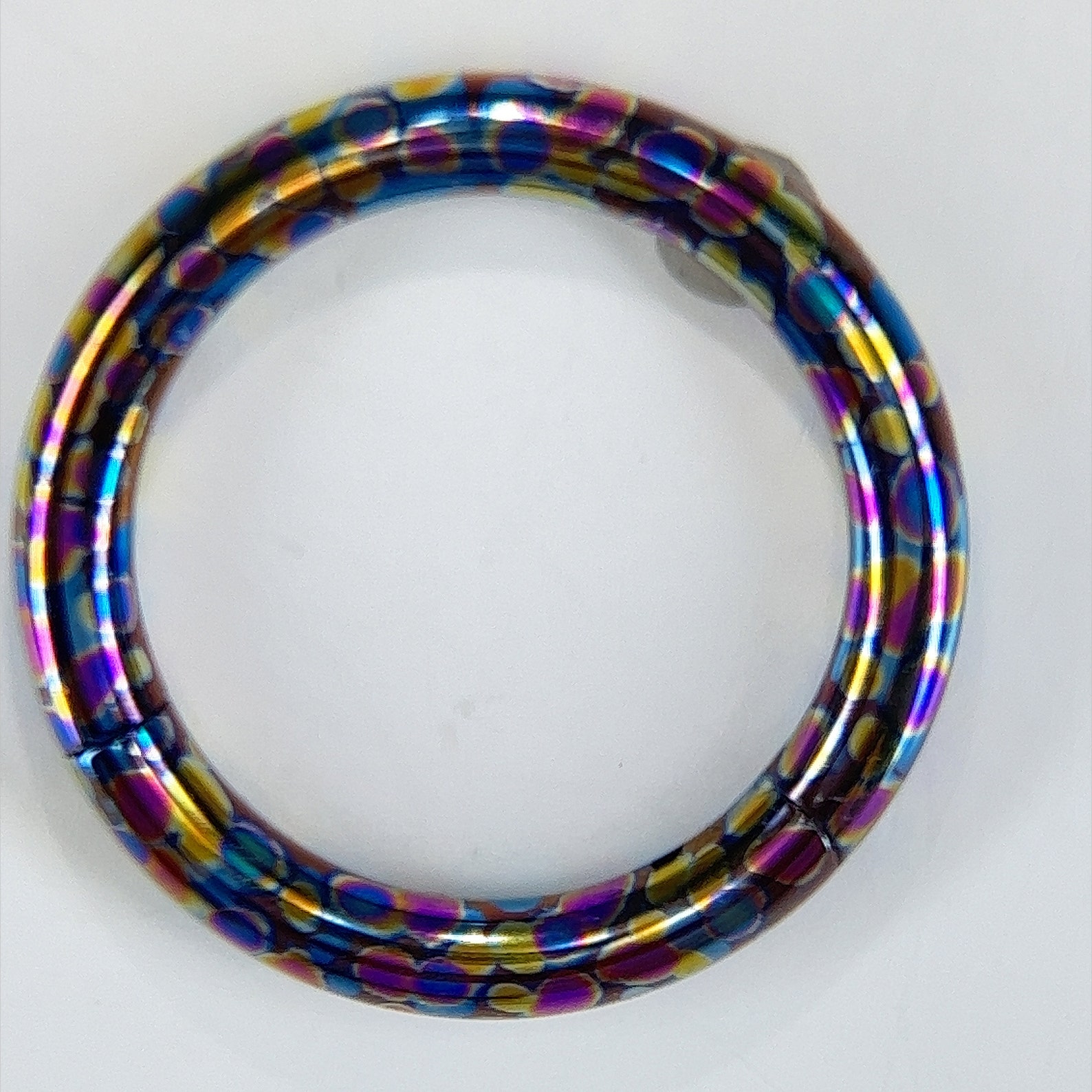 Titanium ASTM F136 Anodised Oil Slick "glitter" Clicker 1.2-1.6mm (16 ...