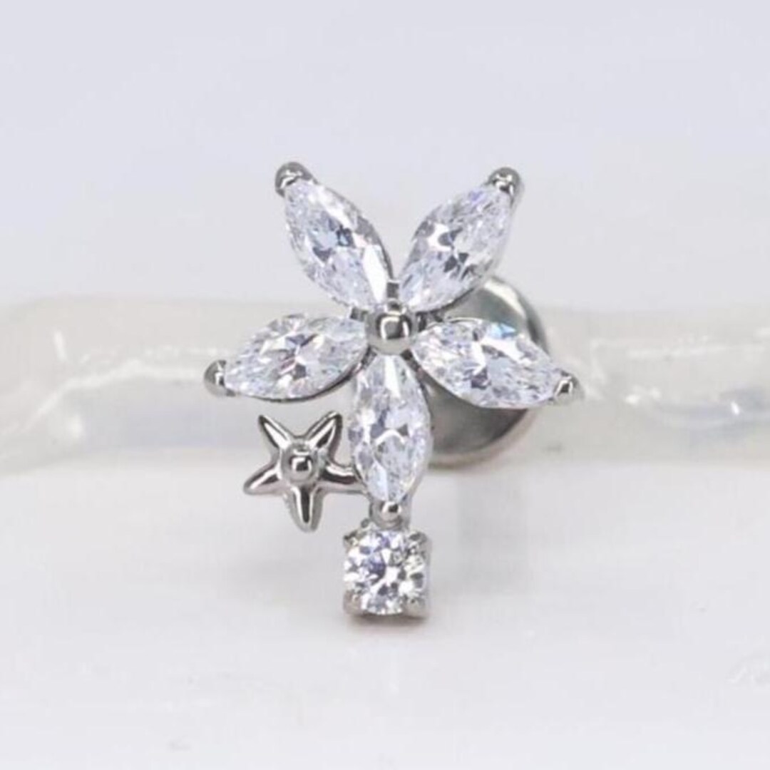 Titanium ASTM F136 (in34) Flower, Star, Star Cluster Internally ...