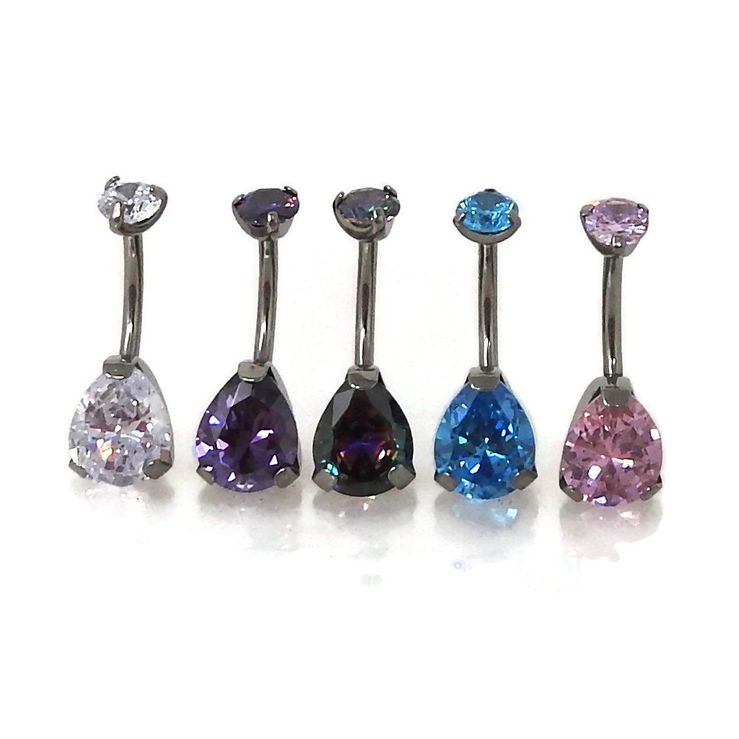 Titanium ASTM F136 Belly Button Bar 1.6mm 14ga | Etsy