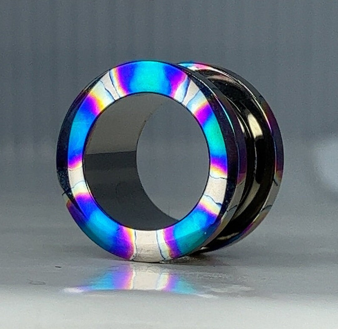 Titanium ASTM F136 Anodised Flesh Tunnel, Ear Stretcher "bubble" 3mm ...