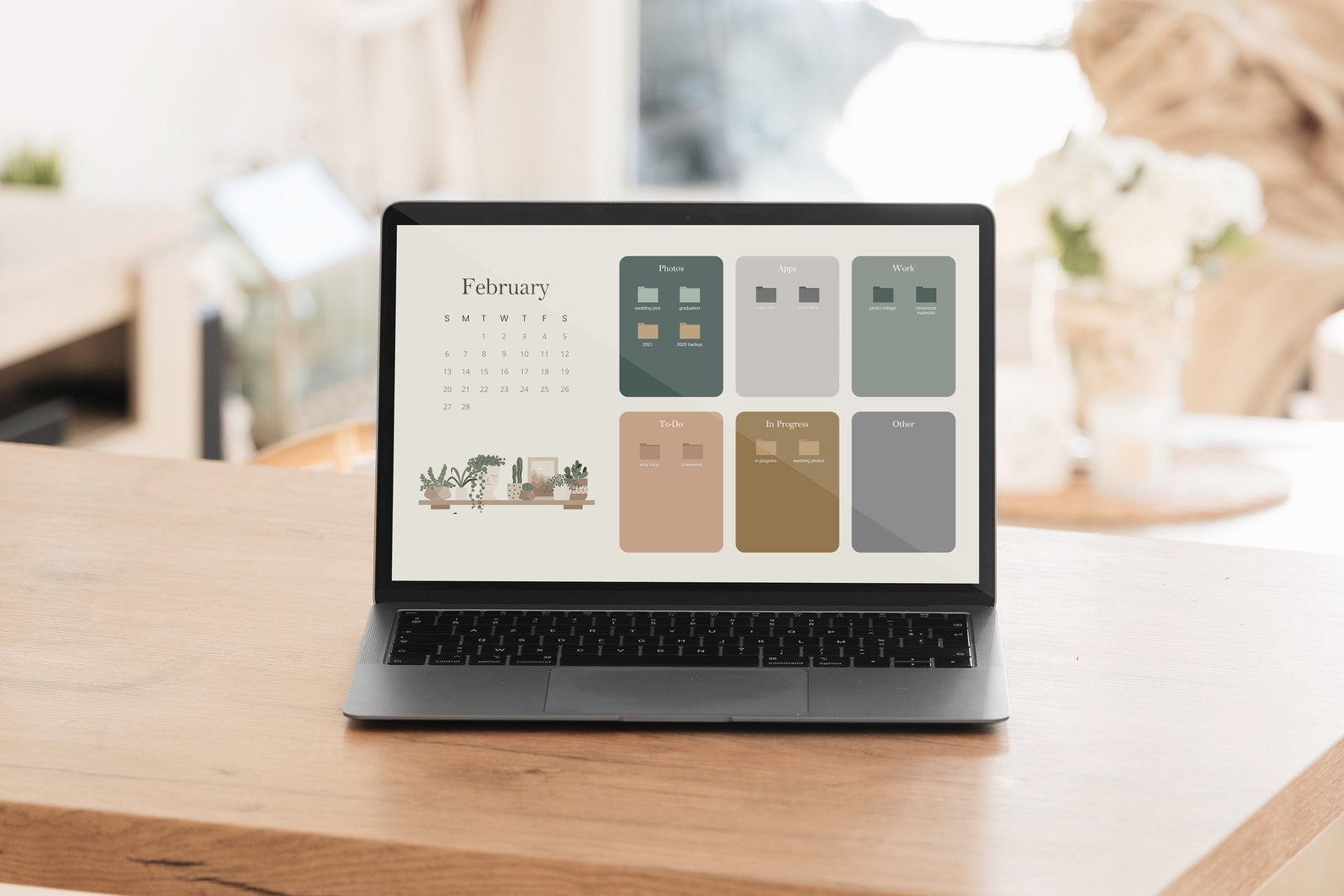 Desktop Wallpaper Organizer Folder Icons Minimalist - Etsy