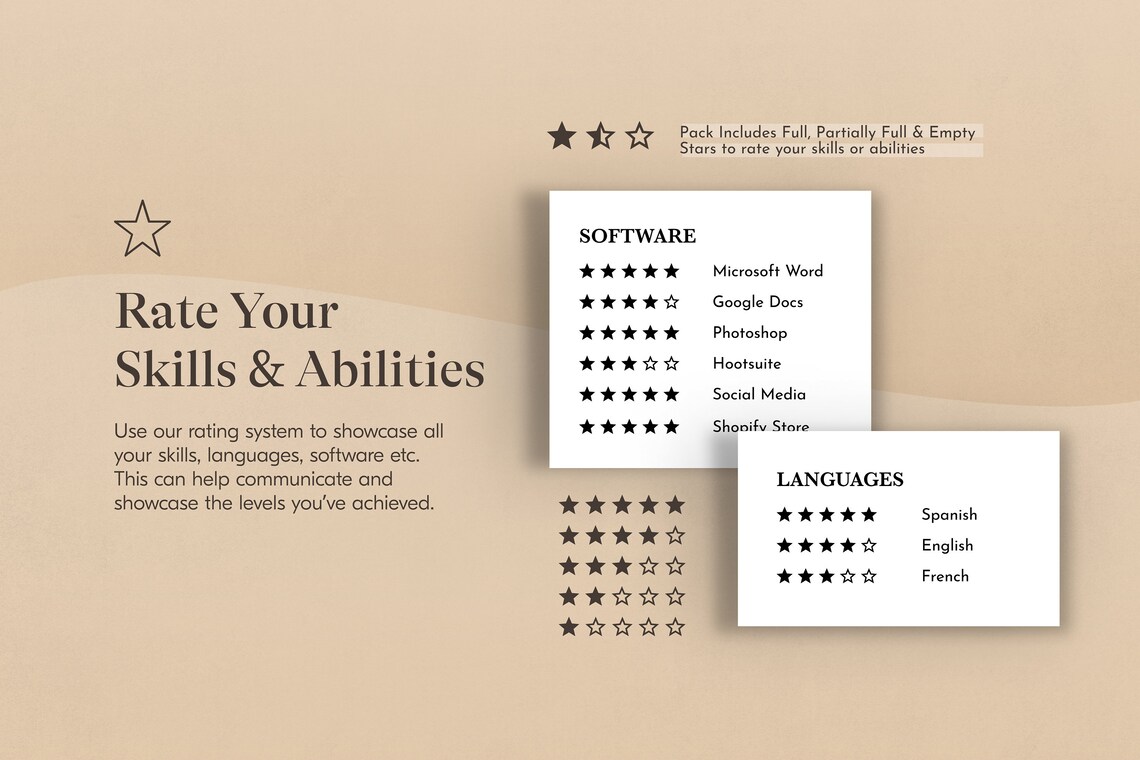 Simple Resume Template Word Google Docs Minimal Resume | Etsy