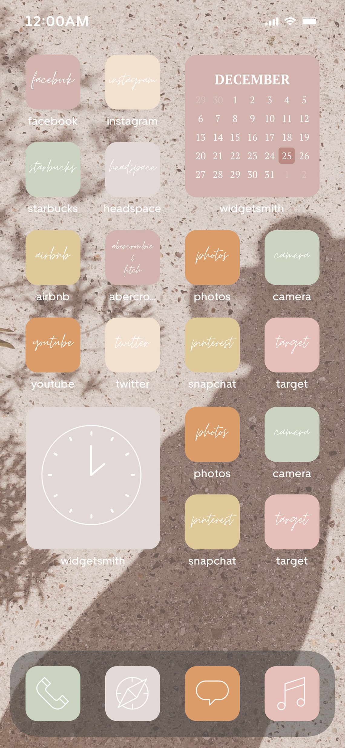 Warm Neutral Script Letter Icons Iphone Ios16 App Icons - Etsy