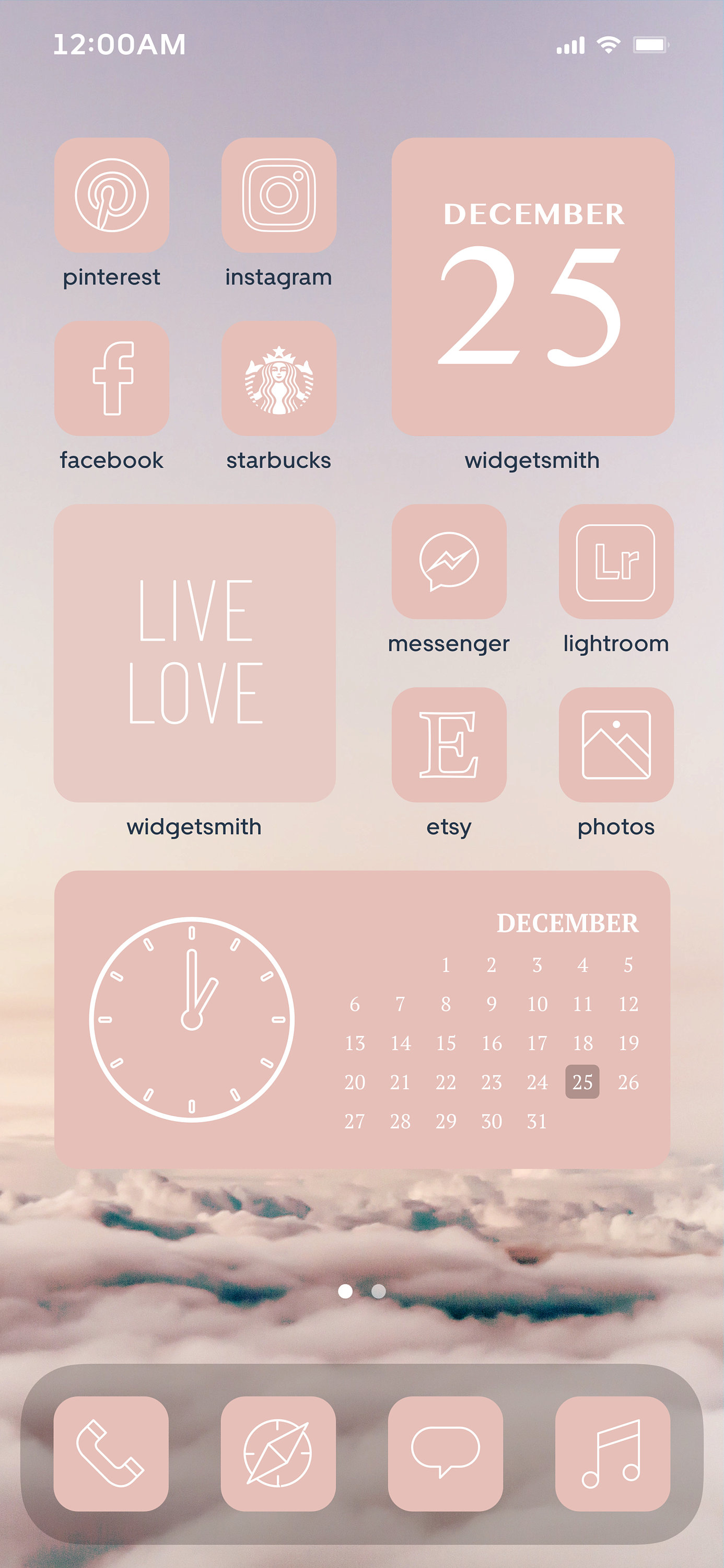Blush Pink Theme Iphone Ios16 App Icons 100 Different - Etsy