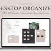Desktop Wallpaper Organizer Light Colored Boho Plants Folder Icons ...