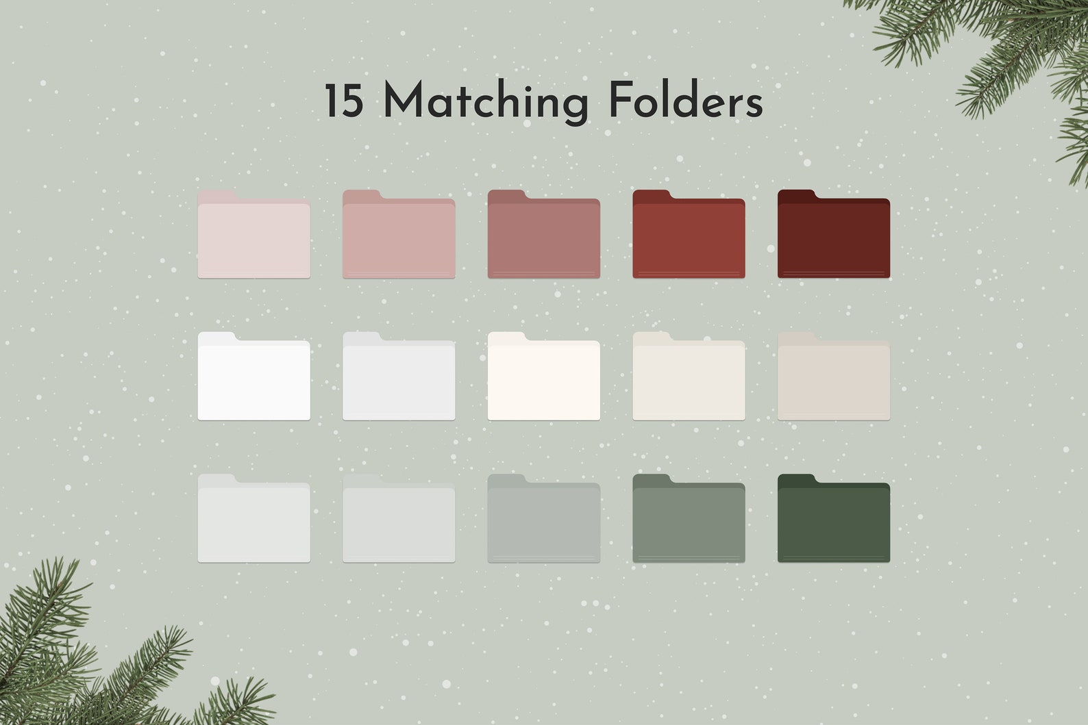 Christmas Desktop Wallpaper Organizer Includes Folders | Etsy