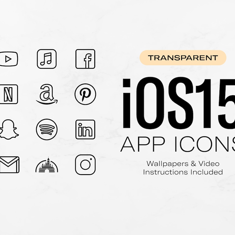 Ios 14 Icons Black - Etsy