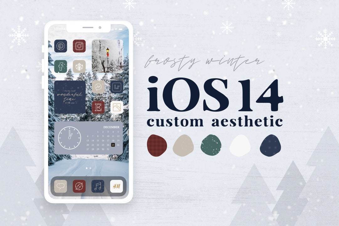 Winter Christmas | iPhone Ios16 App Icons | 100 Icons in 9 Colors ...