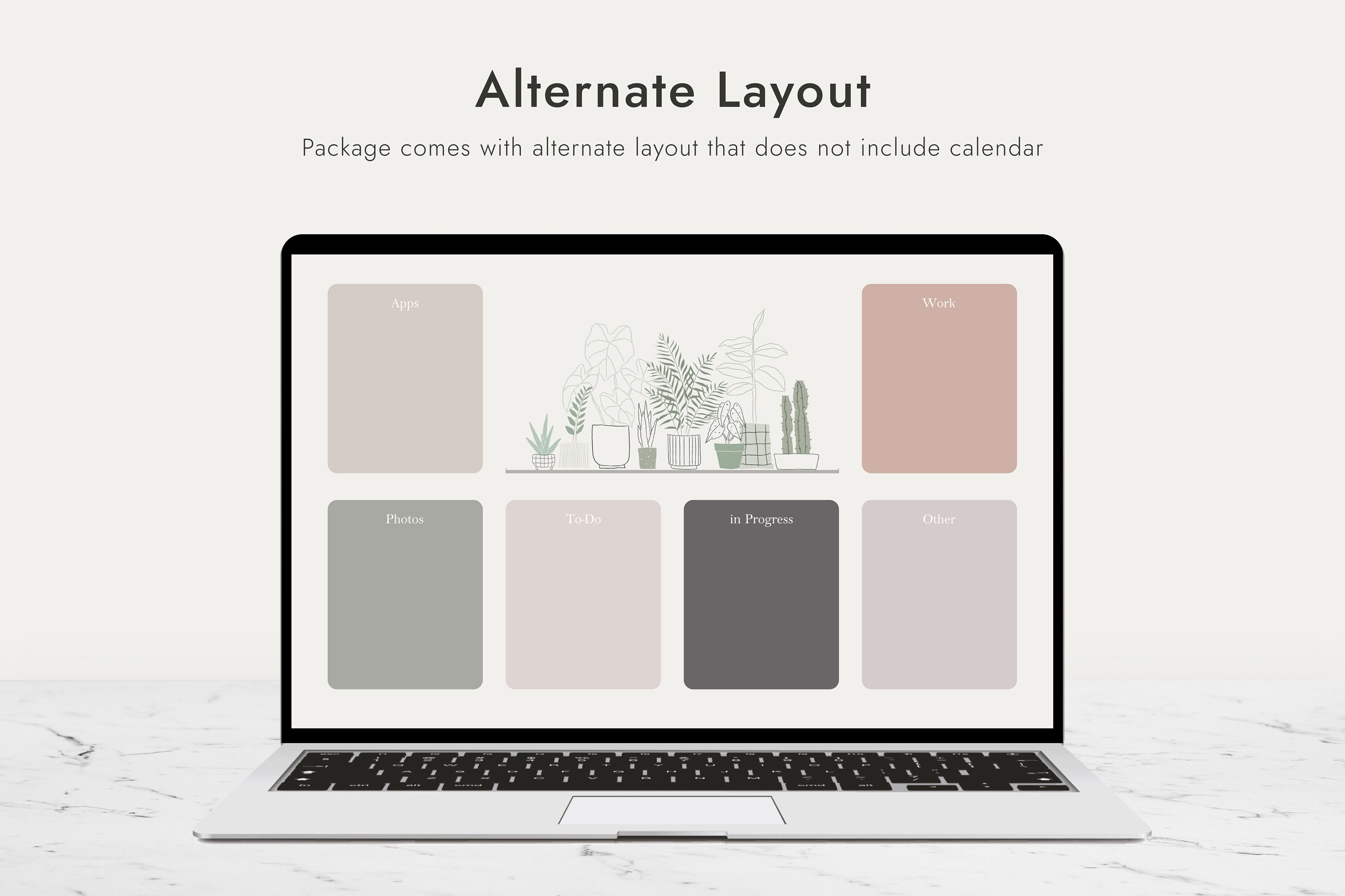 Desktop Wallpaper Organizer Editable + Folder Icons | Minimalist ...