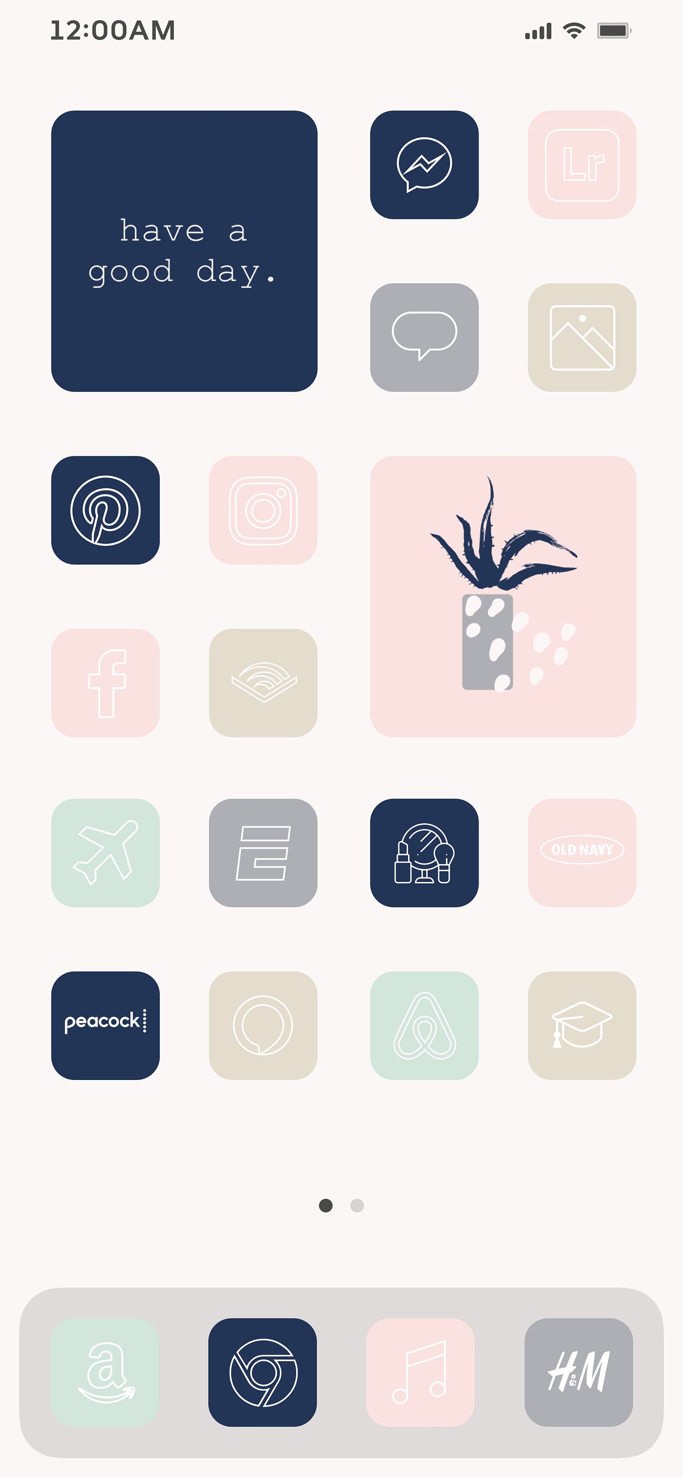 Mint and Navy Boho iPhone App Icon Theme Bundle iPhone iOS14 | Etsy