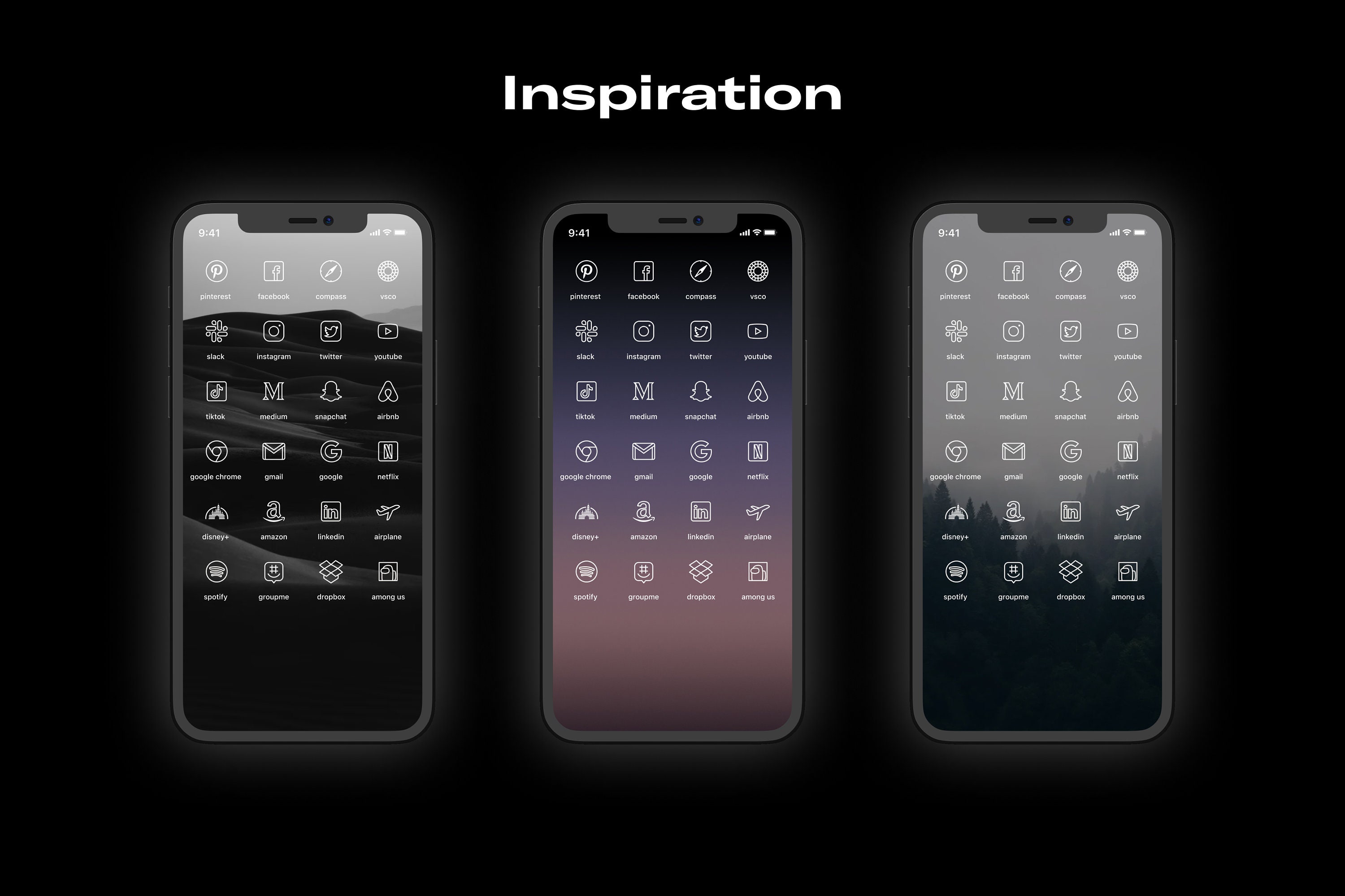 Transparent White Iphone App Icons Clean Outlined Minimal - Etsy