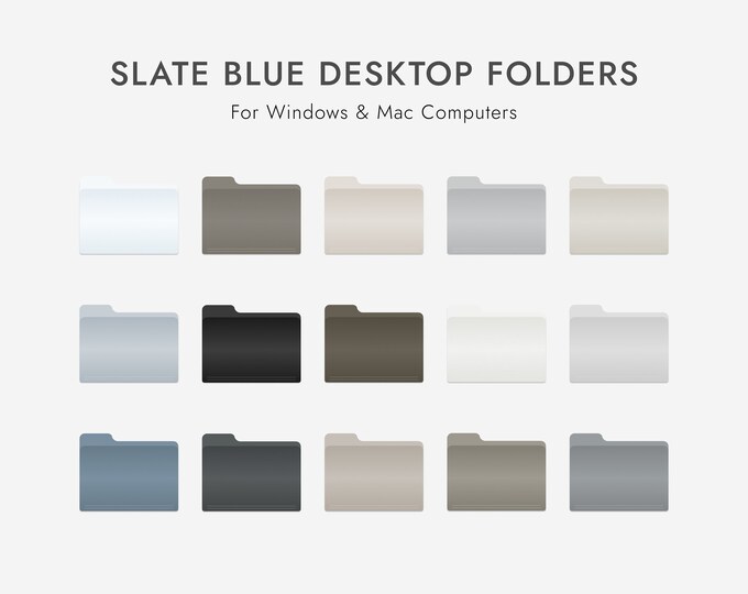 Desktop Folder Icons Blue - Aesthetic Mac Icons - PC Folder Icons ...