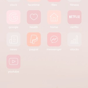 Pink Ilia iPhone Ios16 App Icons 48 Different Icons in 7 Colors High ...