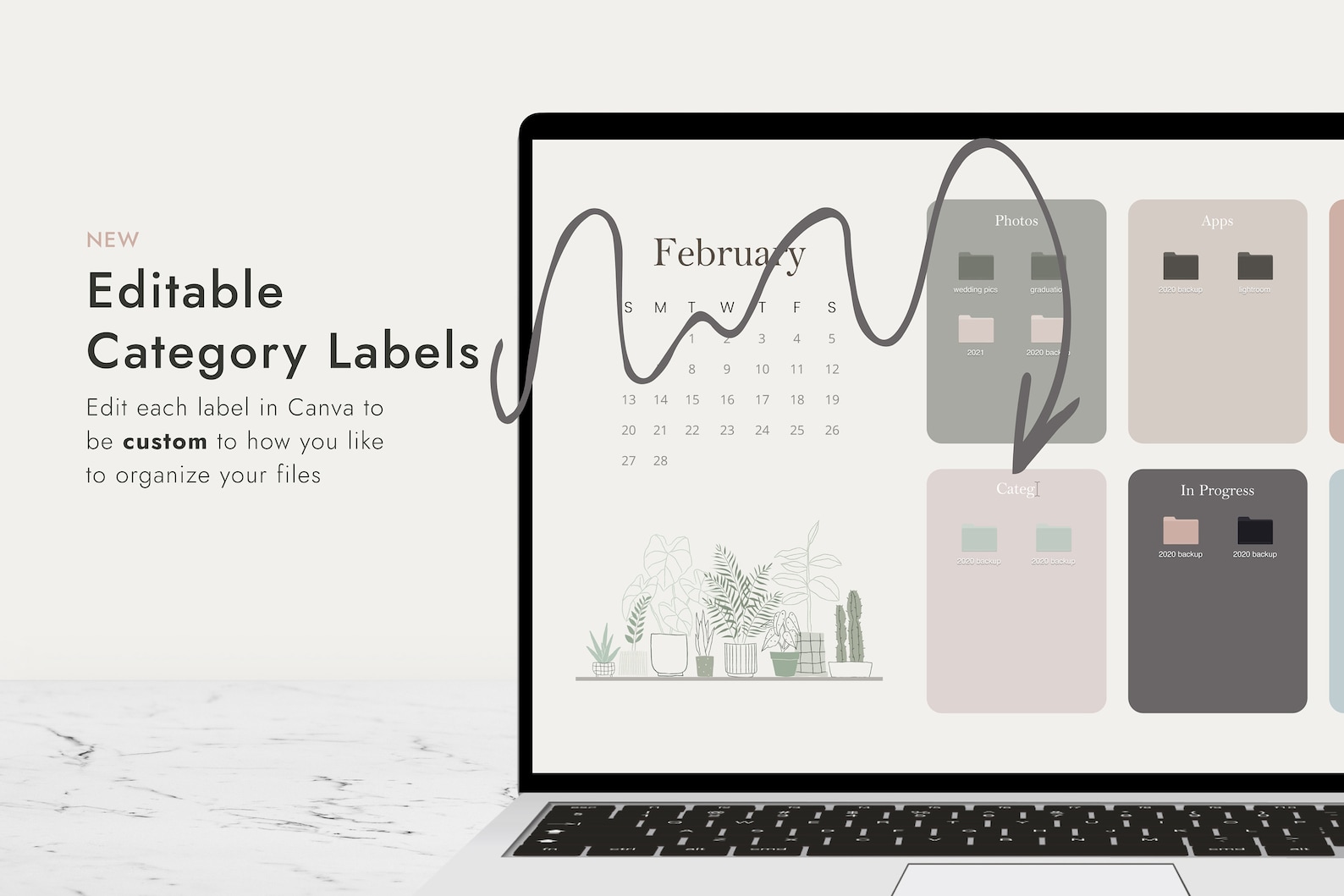 Desktop Wallpaper Organizer Editable Folder Icons - Etsy
