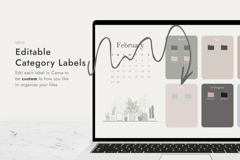 Desktop Wallpaper Organizer Editable Folder Icons - Etsy