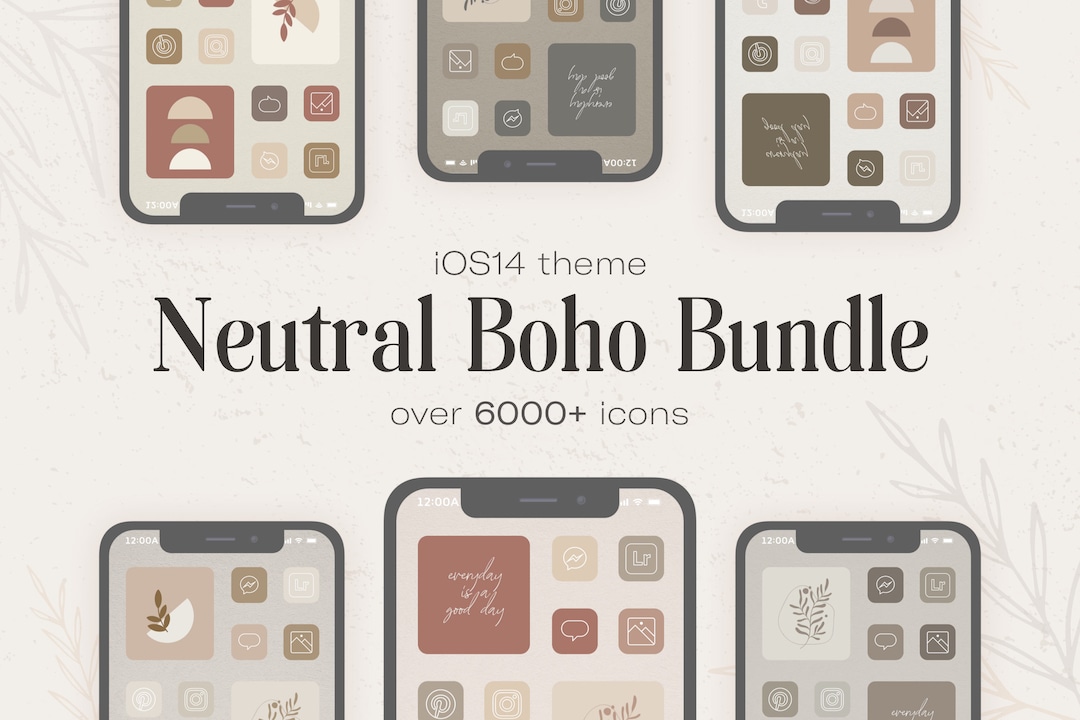 Neutral Boho App Icons | Ios16 Theme Bundle (digital Download) - Etsy