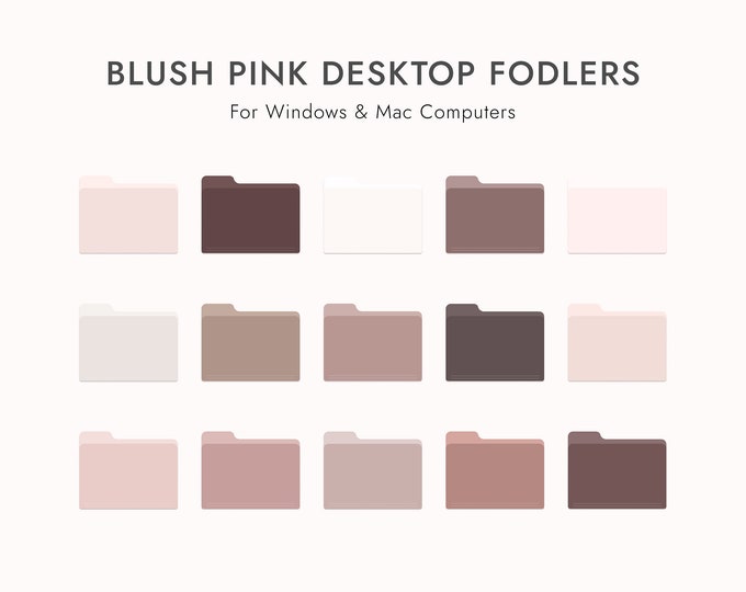 Pink Desktop Folder Icons: Minimal Mac & Windows (digital Download) - Etsy Canada