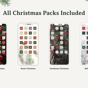 Merry Christmas App Icon Bundle iPhone Ios16 App Icons All Christmas ...