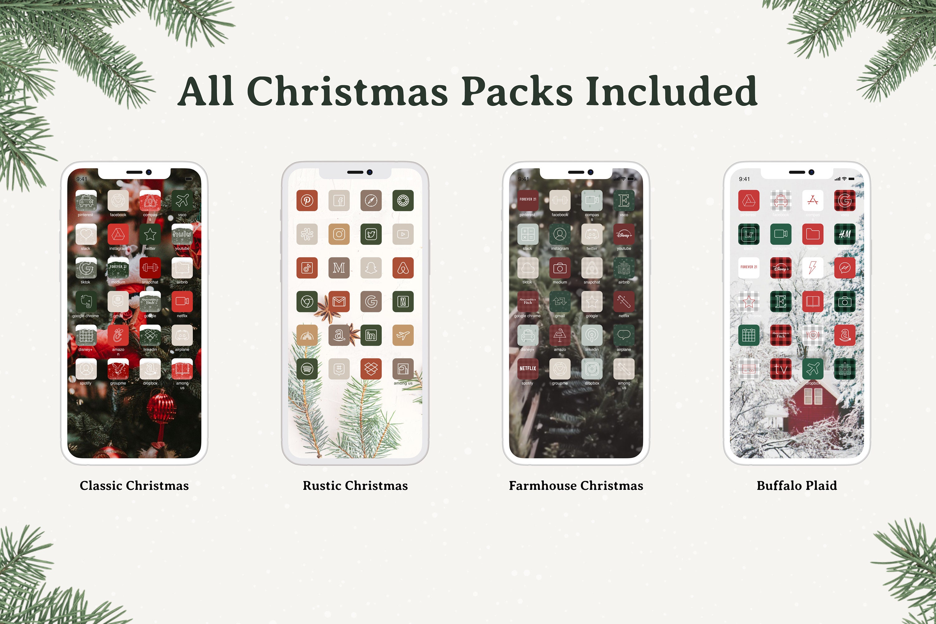 Merry Christmas App Icon Bundle Iphone Ios16 App Icons All - Etsy