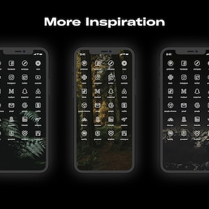 Transparent White iPhone App Icons - Clean Outlined Minimal ...