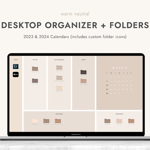 Desktop Wallpaper Organizer Editable Folder Icons - Etsy