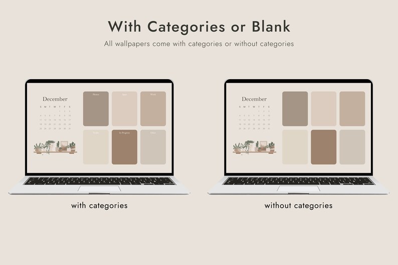 Desktop Wallpaper Organizer Folder Icons Brown Boho - Etsy