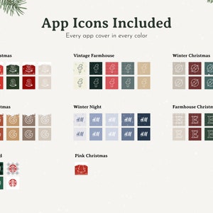 Merry Christmas App Icon Bundle iPhone Ios16 App Icons All Christmas ...