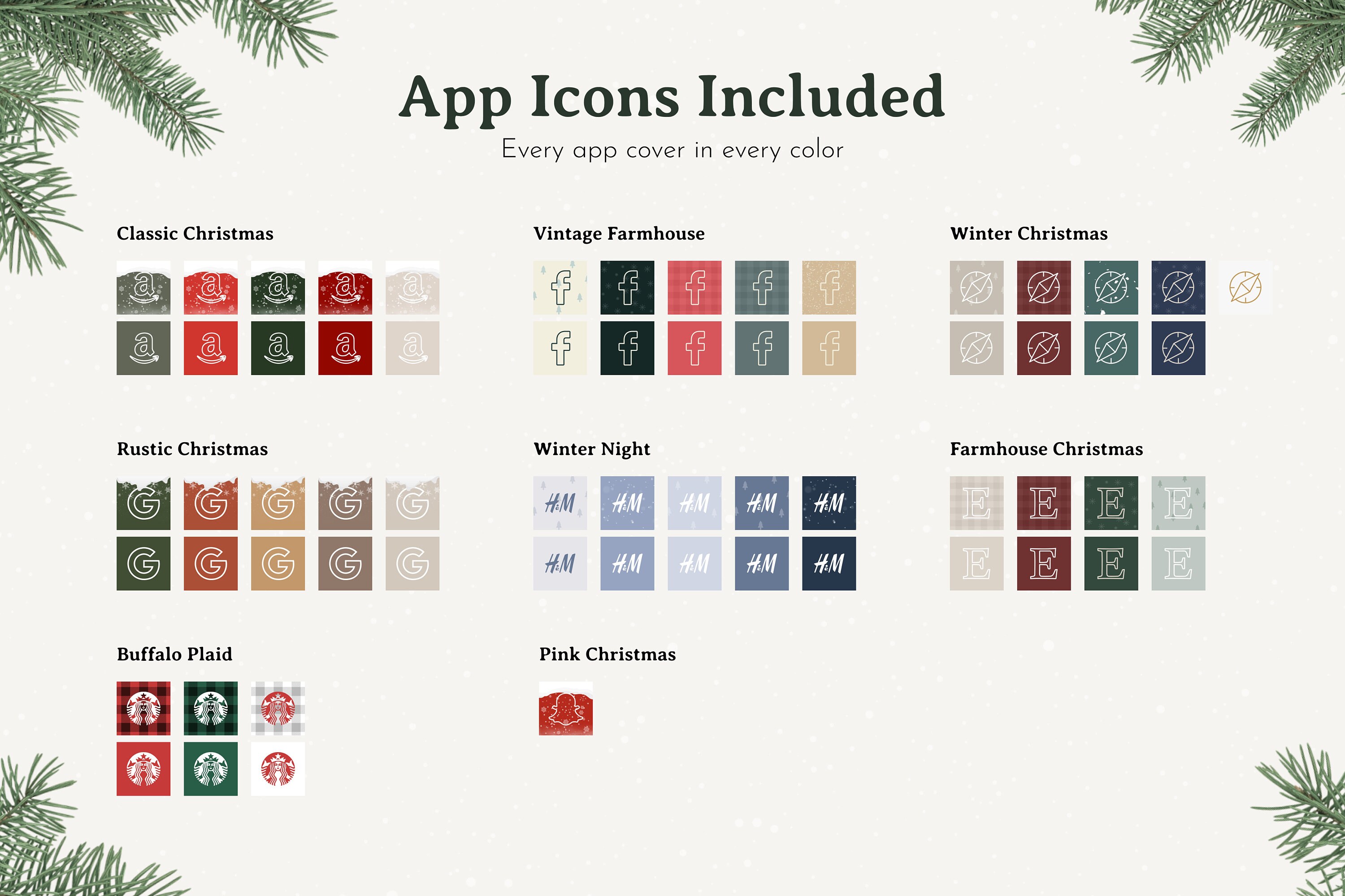 Merry Christmas App Icon Bundle Iphone Ios16 App Icons All - Etsy